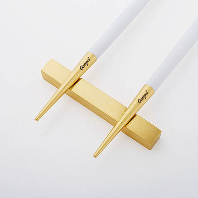 Cutipol Goa White Matte Brushed Gold-Plated Cutlery Collection– Abode ...