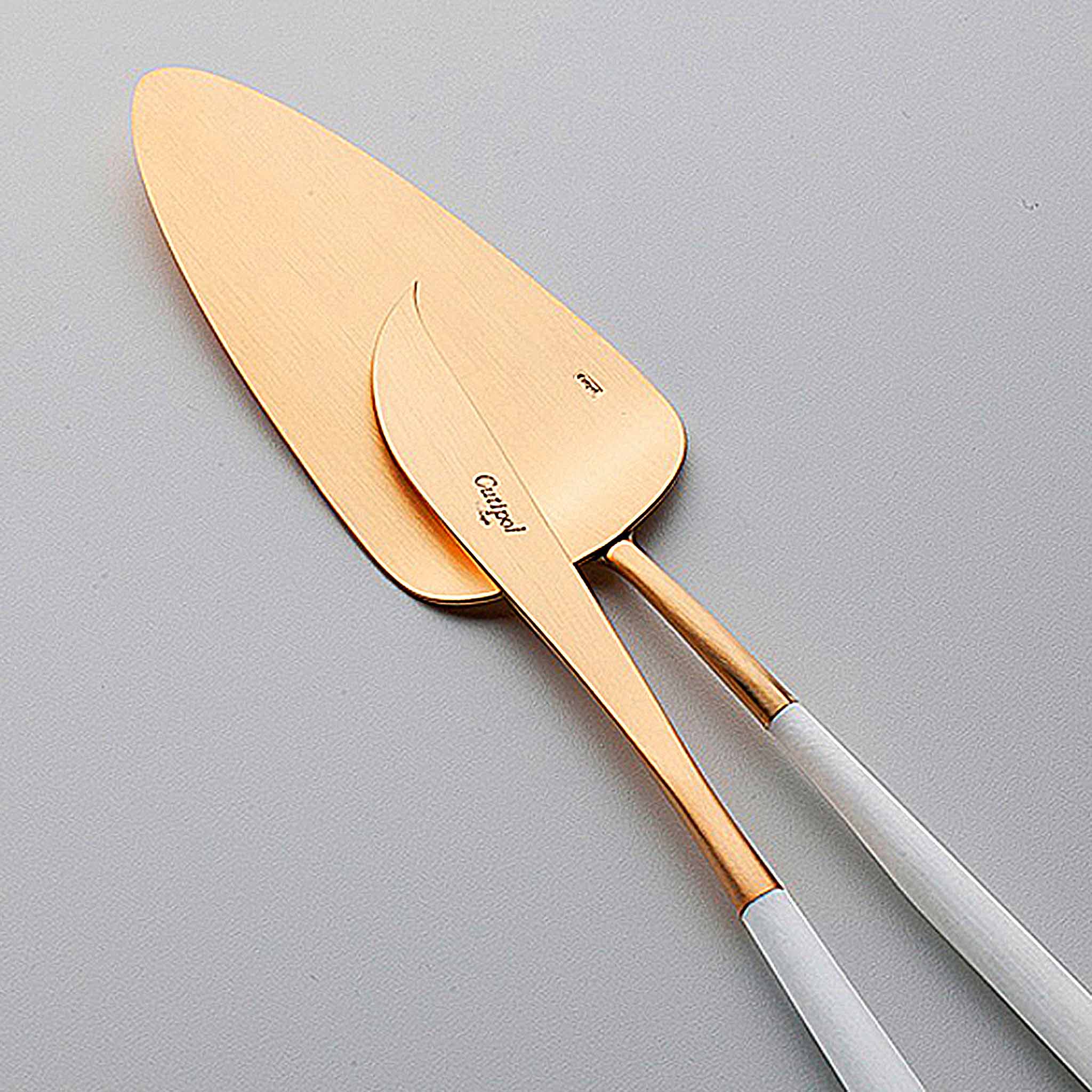 Cutipol Goa White Matte Brushed Gold-Plated Cutlery Collection– Abode ...