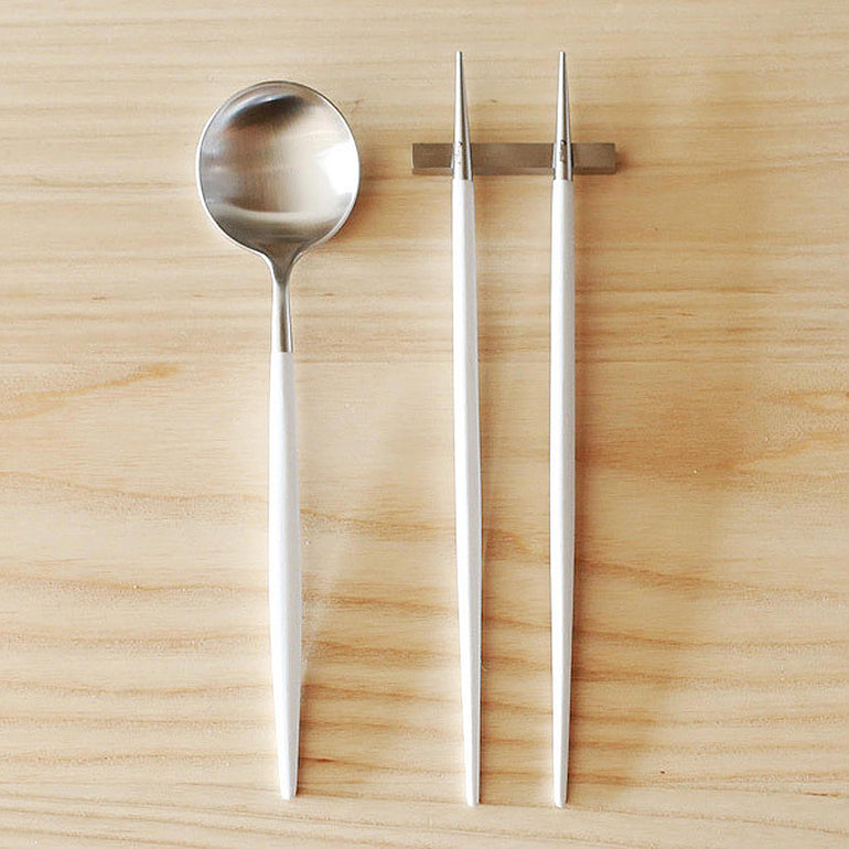 Cutipol Goa White Matte Brushed Stainless Steel Cutlery Collection ...