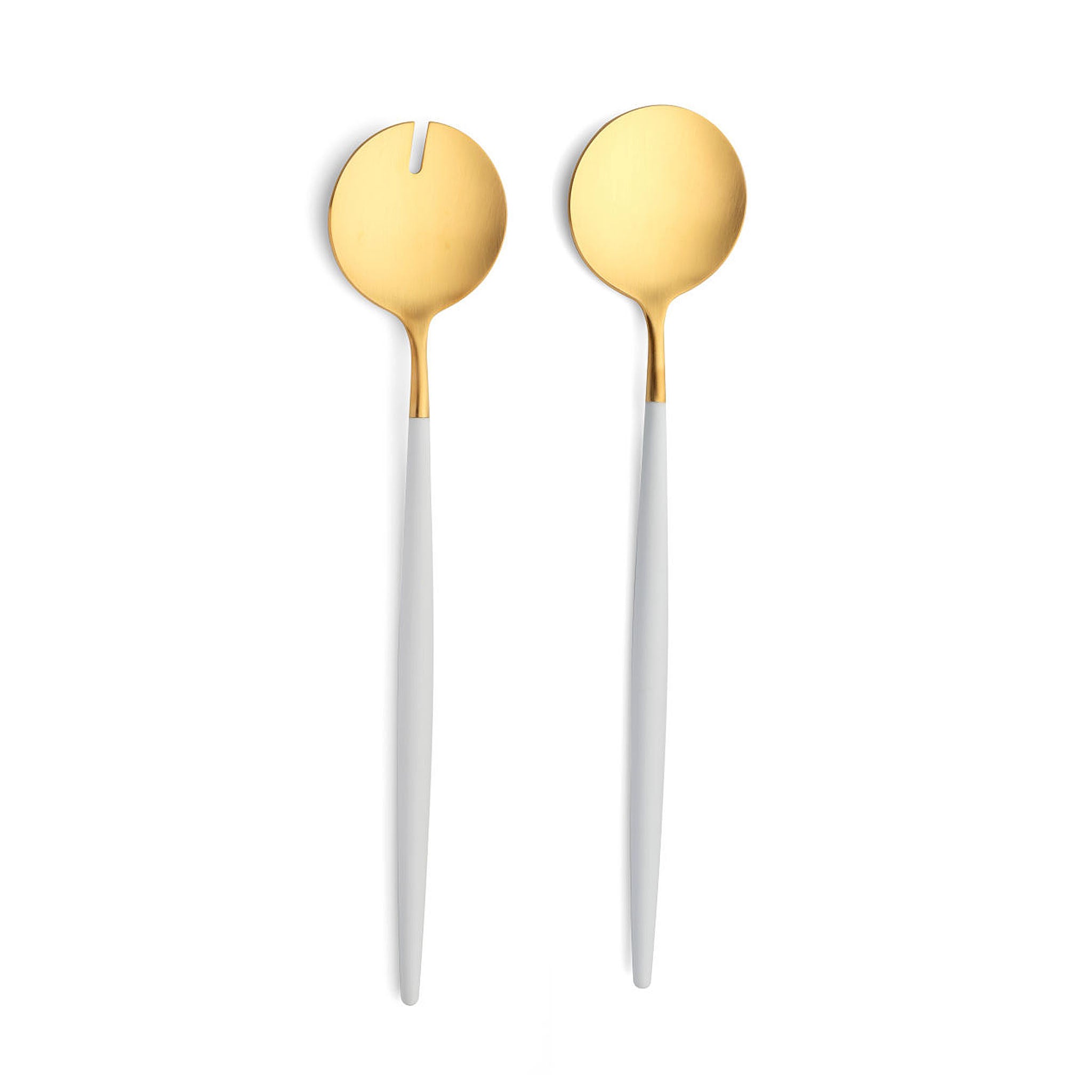 Cutipol Goa White Matte Brushed Gold-Plated Cutlery Collection– Abode ...