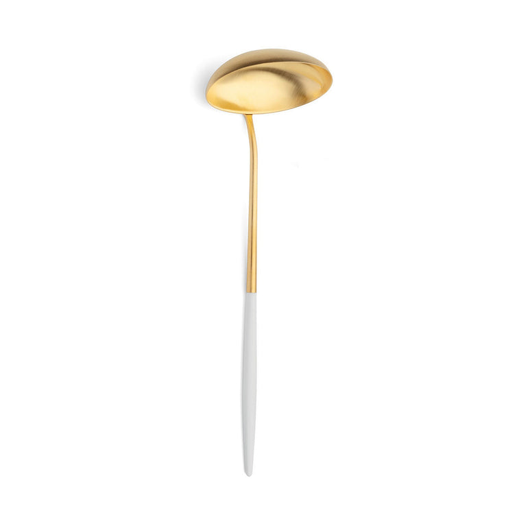 Cutipol Goa White Matte Brushed Gold-Plated Cutlery Collection– Abode ...