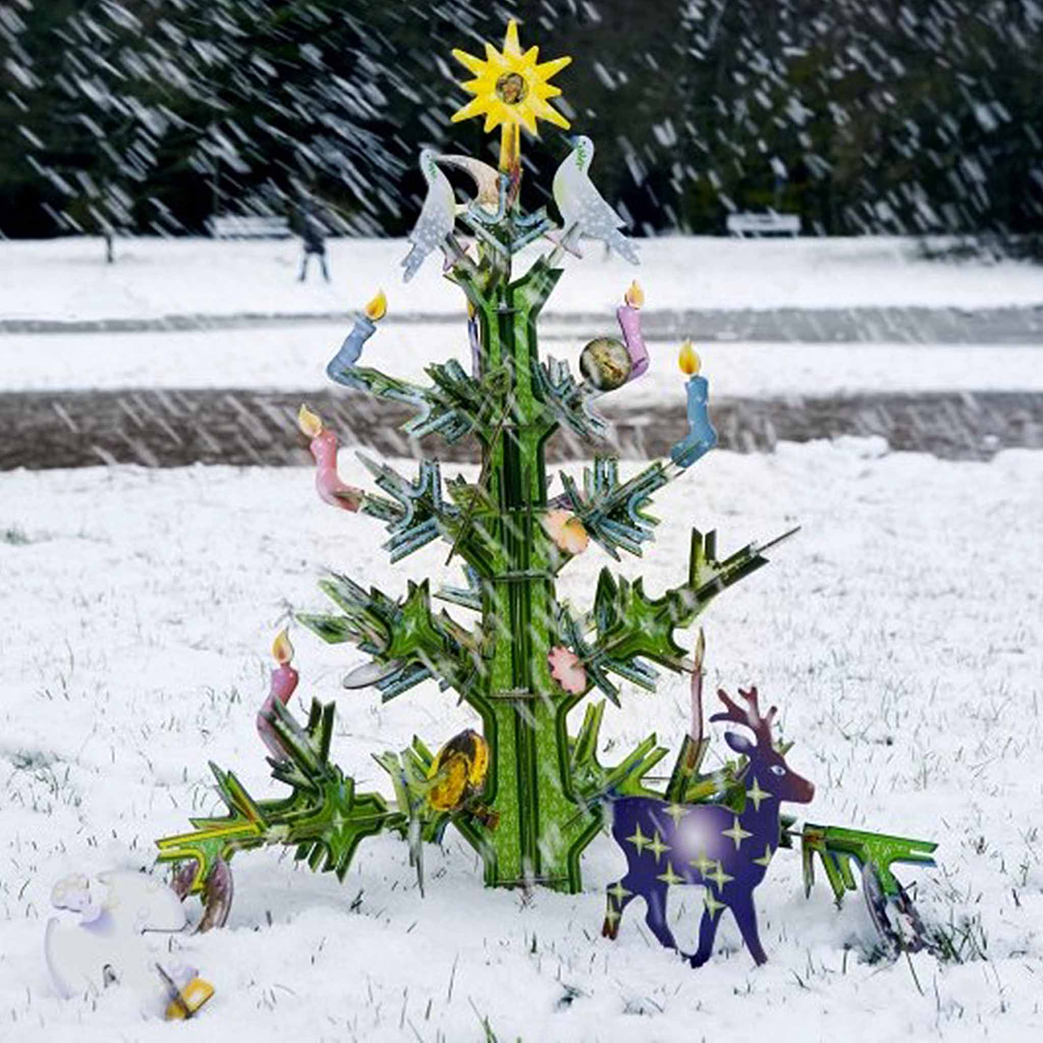 Studio Roof Totem Christmas Tree Centerpiece from Abode New York